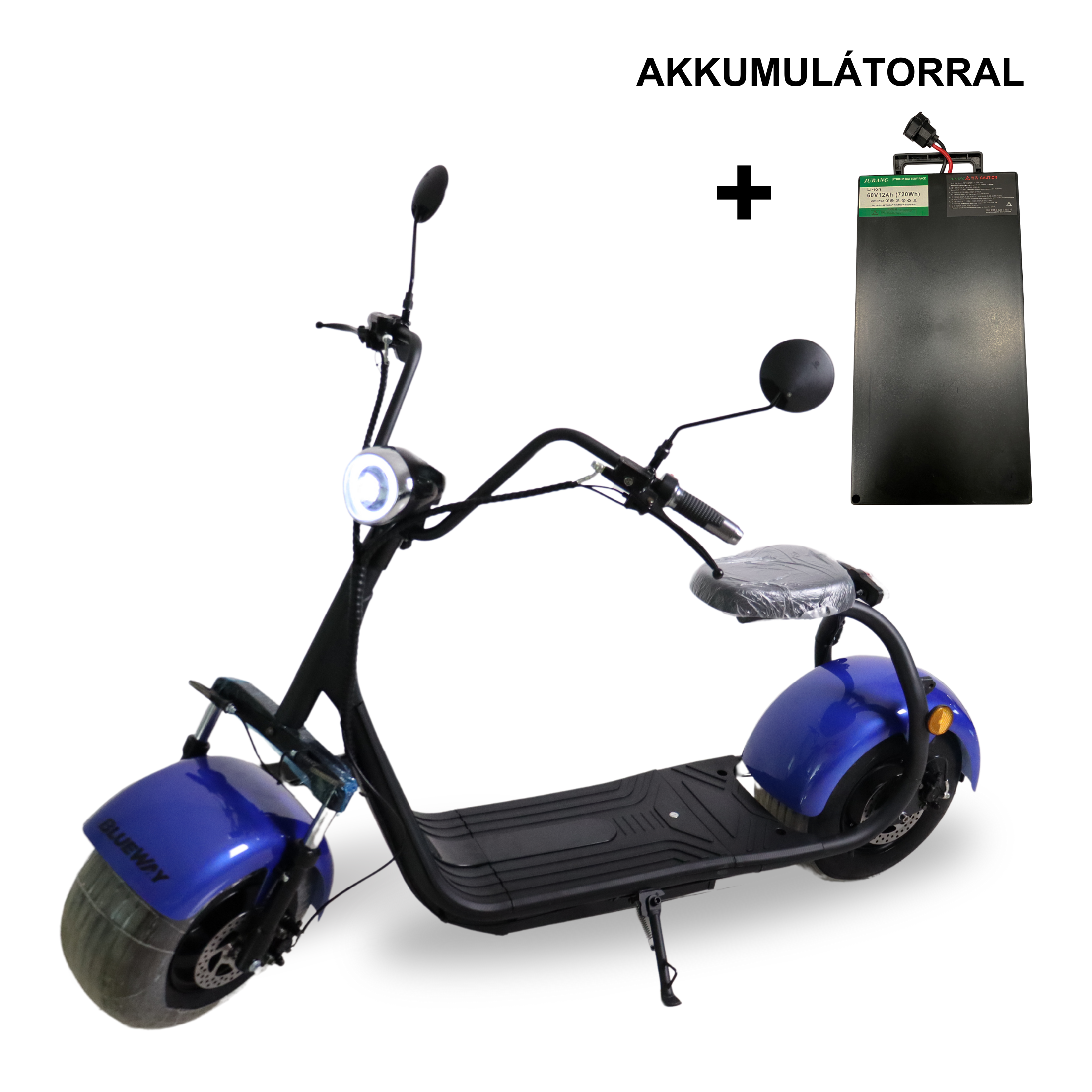 BlueWay RX10 kék elektromos roller akkumulátorral | BLUEWAY